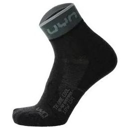 Sneakersocken uyn "Socken 1er Pack", Herren, Gr. 35-36, schwarz (schwarz, grau), Obermaterial: 50% Lyocell CLY. 47% Polyamid PA. 3% Elasthan EL., Socken Sneakersocken