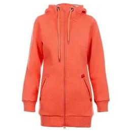 Sweatjacke SALZHAUT "Sweatjacke KRAU&iquest;", Damen, Gr. XS, rot (coral), Obermaterial: 80% Baumwolle CO. 20% Polyester PES., Sweatjacken Sweatjacke