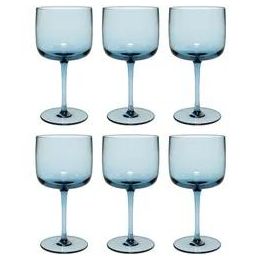 Villeroy & Boch Weinglas "Weingl&auml;ser Like Glass 270 ml 6er Set", blau (ice), 6 tlg., Glas, LIKE. BY VILLEROY & BOCH, Trinkgef&auml;&szlig;e, Weinglas