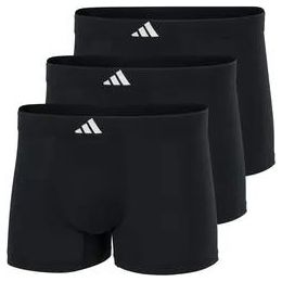 Boxershorts Adidas ORIGINALS "Boxershort Active Micro Tech Trunks 3P 3er Pack", Herren, Gr. L, schwarz, Obermaterial: 93% Polyester PES. 7% Elasthan EL., Unterhosen
