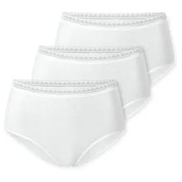 Slip Schiesser "Slip 3er Pack", Damen, Gr. XXL, wei&szlig;, Obermaterial: 95% Baumwolle CO. 5% Elasthan EL., Unterhosen Slip