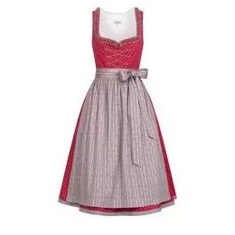 N&uuml;bler Dirndl N&Uuml;BLER "Dirndl midi Terres", Damen, Gr. 44, EURO, rot, Obermaterial: 100% Baumwolle CO., Kleider