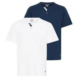T-Shirt Blend "T-Shirt BHHoley", Herren, Gr. XXL, blau (wei&szlig;dressblaus), Obermaterial: 50% Baumwolle CO. 50% Polyester PES., Shirts T-Shirt