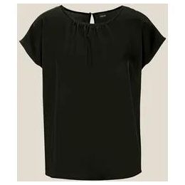 Madeleine Mode Shirtbluse MADELEINE "Blusenshirt Elegante Satinbluse in A-Linie", Damen, Gr. 38, schwarz, Obermaterial: 100% Polyester PES., Modern, normal, Blusen