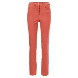 Regular-fit-Jeans GOLDNER "Kurzgr&ouml;&szlig;e Damen Jeans Slim Fit LOUISA mit Stretch-Anteil", Damen, Gr. 21, K-Gr, orange (papaya), Obermaterial: 70% Baumwolle CO. 27% Polyester PES. 3% Elasthan EL., normal, Jeans, Ohne