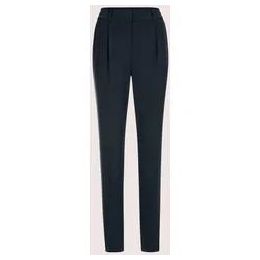 Madeleine Mode Bundfaltenhose MADELEINE "Chinohose Konische Businesshose mit Stretch-Komfort", Damen, Gr. 34, N-Gr, blau (marine), Obermaterial: 62% Polyester PES. 32% Viskose CV. 6% Elasthan EL., Modern, Hosen