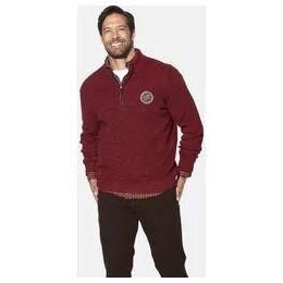 Troyer Jan Vanderstorm "Pullover RAGNARLOD", Herren, Gr. 5XL, rot (dunkelrot melange), Obermaterial: 100% Baumwolle CO., Pullover Troyer