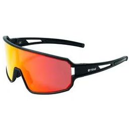 Sportbrille YEAZ "Sport-Sonnenbrille Black/Red SUNWAVE", Damen, rot, Sonnenbrillen