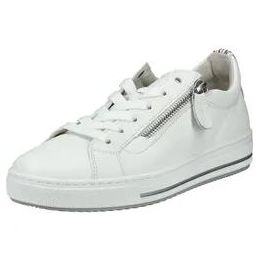 Sneaker Gabor COMFORT "Gabor Comfort Sneaker Leder", Herren, Gr. 39, wei&szlig;, Leder, Schuhe Sneaker