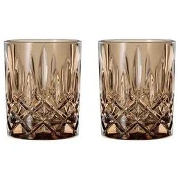 Whiskyglas Nachtmann "Whiskybecher Noblesse Vintage 295 ml 2er Set", braun (tobacco), 2 tlg., Glas, Trinkgef&auml;&szlig;e, Whiskyglas