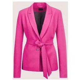 Madeleine Mode Jackenblazer MADELEINE "Blazer Blazer mit Taillenband", Damen, Gr. 46, pink (magenta), Obermaterial: 49% Polyester PES. 42% Viskose CV. 9% Elasthan EL., Modern, normal, Blazer