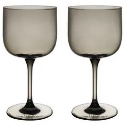 Villeroy & Boch Weinglas "Weingl&auml;ser Like Glass 270 ml 2er Set", grau (smoke), 2 tlg., Glas, LIKE. BY VILLEROY & BOCH, Trinkgef&auml;&szlig;e, Weinglas