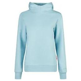 Kapuzenpullover SALZHAUT "Hoodie VISIT", Damen, Gr. XL, blau (breeze), Obermaterial: 70% Baumwolle CO. 30% Polyester PES., Pullover Kapuzenpullover