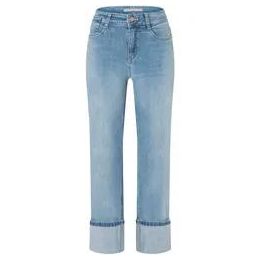 Regular-fit-Jeans MAC "LAURA", Damen, Gr. 40, N-Gr, calm light blau used, Denim/Jeans, Obermaterial: 91% Baumwolle, 7% Elastomultiester, 2% Elasthan, regular fit kn&ouml;chelfrei, Jeans, im Five-Pocket Style