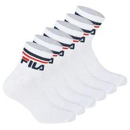 Kurzsocken Fila "Socken 6er Pack", Herren, Gr. 43-46, wei&szlig;, Obermaterial: 80% Baumwolle CO. 18% Polyester PES. 2% Elasthan EL., Socken