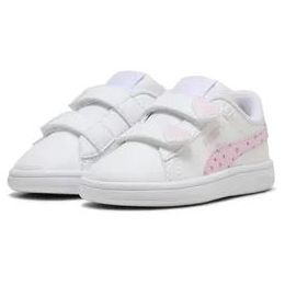 Sneaker Puma "Smash 3.0 Hearty Sneakers M&auml;dchen", Damen, Gr. 22, wei&szlig; pearl pink, Obermaterial: Textil, Synthetik. Futter: Textil. Innensohle: Textil. Laufsohle: Gummi, Schuhe Sneaker