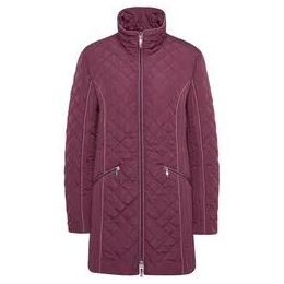Steppjacke GOLDNER "Longsteppjacke mit Kontrastpaspeln", Damen, Gr. 38, lila (traubenviolett, rosenholz), Obermaterial: 100% Polyester PES., normal, Sonstiges, Jacken Steppjacke, Ohne