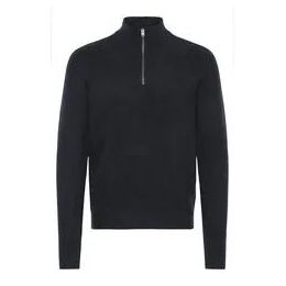 Troyer Casual Friday "Troyer CFHEINE halfzip", Herren, Gr. S, blau (schwarz navy), Obermaterial: 65% Polyacryl PAN. 27% Nylon NY. 5% Wolle mw. 3% Polyester PES., Pullover Troyer