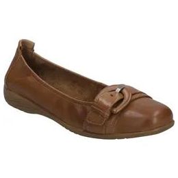 Ballerina Josef Seibel "Fenja 23, camel", Damen, Gr. 38, braun (camel), Obermaterial: 100% Rindsleder Leather cow., Schuhe Ballerina