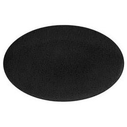 Servierplatte Seltmann Weiden "Servierplatte Life Fashion 40x26 cm", schwarz (glamorous schwarz), L:40,3cm, Porzellan, Servierplatten, Servierplatte