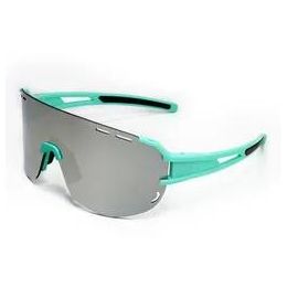 Sportbrille YEAZ "Sport-Sonnenbrille wei&szlig;/blau SUNGLOW", Damen, gr&uuml;n (gr&uuml;n, silber), Sonnenbrillen