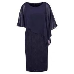 Abendkleid GOLDNER "Edles Jersey-Kleid mit Glitzerdetails", Damen, Gr. 38, N-Gr, blau (marine), Obermaterial: 92% Polyester PES. 8% Elasthan EL., festlich, U-Boot-Ausschnitt, Sonstiges, Kleider Abendkleid, Chiffon