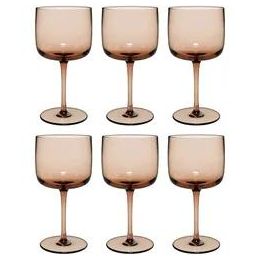 Villeroy & Boch Weinglas "Weingl&auml;ser Like Glass 270 ml 6er Set", braun (clay), 6 tlg., Glas, LIKE. BY VILLEROY & BOCH, Trinkgef&auml;&szlig;e, Weinglas