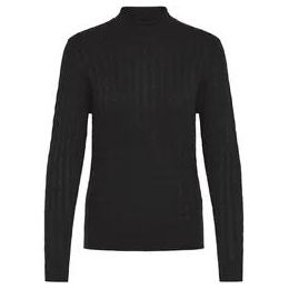Rollkragenpullover oxmo "Rollkragenpullover OXISALLY", Damen, Gr. M, schwarz, Obermaterial: 70% Viskose CV. 30% Nylon NY., Pullover Rollkragenpullover