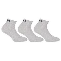 Sneakersocken Fila "Socken 3er Pack", Herren, Gr. 39-42, grau, Obermaterial: 75% Baumwolle CO. 23% Polyester PES. 2% Elasthan EL., Socken Sneakersocken