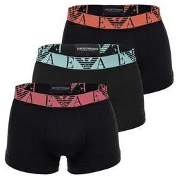 Boxershorts Emporio Armani "Boxershort BOLD MONOGRAM 3er Pack", Herren, Gr. M, schwarz, Obermaterial: 95% Baumwolle CO. 5% Elasthan EL., Unterhosen