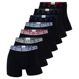 CR7 Cristiano Ronaldo Boxershorts CR7 "Boxershort 7er Pack", Damen, Gr. S, bunt (schwarz, gr&uuml;n, blau, rot), Obermaterial: 95% Baumwolle CO. 5% Elasthan EL., Unterhosen