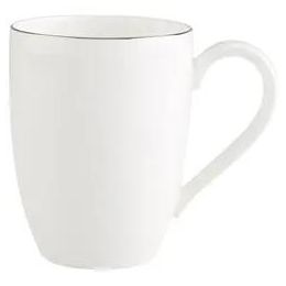 Villeroy & Boch Becher VILLEROY & BOCH "Becher mit Henkel Anmut Platinum No. 1 300 ml wei&szlig;", wei&szlig;, 1 tlg., Porzellan, Trinkgef&auml;&szlig;e, Becher