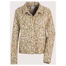 Madeleine Mode Jackenblazer MADELEINE "Jacquardblazer Moderner Kurzblazer im Leo-Design", Damen, Gr. 42, beige (beige, cappuccino, multicolor), Obermaterial: 54% Baumwolle CO. 42% Polyester PES. 4% sonstige Fasern AF., Modern, Blazer, Jacuard im Leo-Design