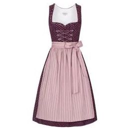 N&uuml;bler Dirndl N&Uuml;BLER "Dirndl midi Thea", Damen, Gr. 48, EURO, lila (beere), Obermaterial: 100% Baumwolle CO., Kleider