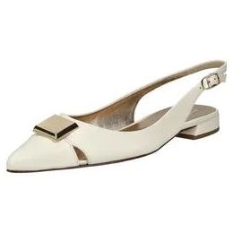 H&ouml;gl Ballerina H&Ouml;GL "H&ouml;gl Pumps Glattleder", Damen, Gr. 38, creme, Glattleder, Schuhe Ballerina