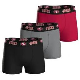 Boxershorts NFL "Boxershort NFL 3pk Boxers 3er Pack", Damen, Gr. L, bunt (san francisco 49ers), Obermaterial: 95% Baumwolle CO. 5% Elasthan EL., Unterhosen