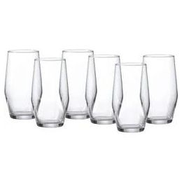 Ritzenhoff & Breker Longdrinkglas RITZENHOFF & BREKER "Longdrinkgl&auml;ser Salsa 370 ml 6er Set transparent", bunt (transparent), 6 tlg., Glas, Trinkgef&auml;&szlig;e