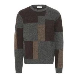 Strickfleece-Pullover Casual Friday "Strickpullover CFWIREN", Herren, Gr. S, braun (demitasse), Obermaterial: 68% Polyester PES. 19% Viskose CV. 9% Wolle mw. 4% Elasthan EL., Pullover