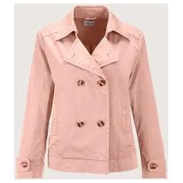 Madeleine Mode Trenchcoat MADELEINE "Kurztrench Kurztrench im Used-Look", Damen, Gr. 44, rosa (puderros&eacute;), Obermaterial: 97% Baumwolle CO (CMIA). 3% Elasthan EL., Modern, normal, M&auml;ntel