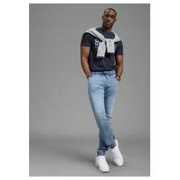 Jogg Pants DELMAO, Herren, Gr. 36, L&auml;nge 34, light blau used, Denim/Jeans, Obermaterial: 65% Baumwolle, 33% Polyester, 2% Elasthan, unifarben, comfort fit lang, Jeans, gerade geschnittenes Bein, mit Gummizug am Bund und Beinabschluss