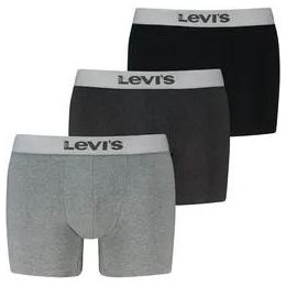 Levi's Boxer LEVI'S "LEVIS MEN MEL WB BOXER BRIEF", Herren, Gr. L, mid grau melange, Obermaterial: 95% Baumwolle, 5% Elasthan, k&ouml;rpernah, Unterhosen, ohne Eingriff, tonaler Logobund, elastisch, Cotton-Mix