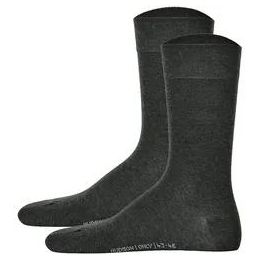 Kurzsocken Hudson "Socken 2er Pack", Herren, Gr. 43-46, grau (grau melange), Obermaterial: 75% Baumwolle CO. 23% Polyamid PA. 2% Elasthan EL., Socken
