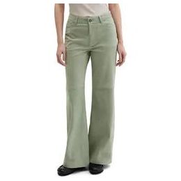 Marc O'Polo Lederhose MARC O'POLO "aus softem Ziegenleder", Damen, Gr. 36, Normalgr&ouml;&szlig;en, fresh sage, Obermaterial: 100% Leder (Ziege); Futter: 100% Polyester, unifarben, weit lang, Hosen
