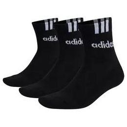 Sneakersocken Adidas ORIGINALS "Socken Cushioned 3S Linear 3er Pack", Herren, Gr. 46-48, schwarz, Obermaterial: 71% Baumwolle CO. 26% Polyester PES. 2% Elasthan EL. 1% Nylon NY., Socken Sneakersocken