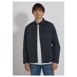 Kurzjacke Street One MEN, Herren, Gr. 3XL, schwarz ink blau, Web, 98% Baumwolle, 2% Elasthan, unifarben, normal normal, V-Ausschnitt, B&uuml;ndchen, Jacken Kurzjacke, mit Brusttaschen