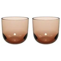 Villeroy & Boch Glas "Wassergl&auml;ser Like Glass 280 ml 2er Set", braun (clay), 2 tlg., Glas, LIKE. BY VILLEROY & BOCH, Trinkgef&auml;&szlig;e, GlaeserSet Trinkglas