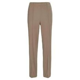 Schlupfhose GOLDNER "Rippenhose mit Biesen", Damen, Gr. 54, N-Gr, beige (sand), Obermaterial: 100% Polyester COOLMAX(R) PES(Coolmax)., normal, Hosen Schlupfhose, Ohne