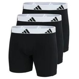 Boxershorts Adidas ORIGINALS "Boxershort Boxer Briefs Active Flex Cotton 3er Pack", Herren, Gr. M, bunt (schwarz, wei&szlig;), Obermaterial: 95% Baumwolle CO. 5% Elasthan EL., Unterhosen