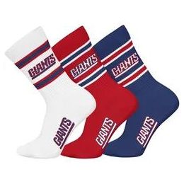 Kurzsocken NFL "Socken NFL 3Pack Crew Socks 3er Pack", Herren, Gr. 43-46, bunt (new york giants 2), Obermaterial: 58% Baumwolle CO. 39% Polyester PES. 3% Elasthan EL., Socken