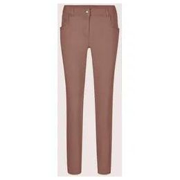 Madeleine Mode Stoffhose MADELEINE "Hose Schlanke Five-Pocket mit Stretch-Komfort", Damen, Gr. 20, N + K Gr, braun (tabakbraun), Obermaterial: 71% Baumwolle CO. 26% Modal CMD. 3% Elasthan EL., Modern, Hosen Stoffhose, Stretch-Komfort